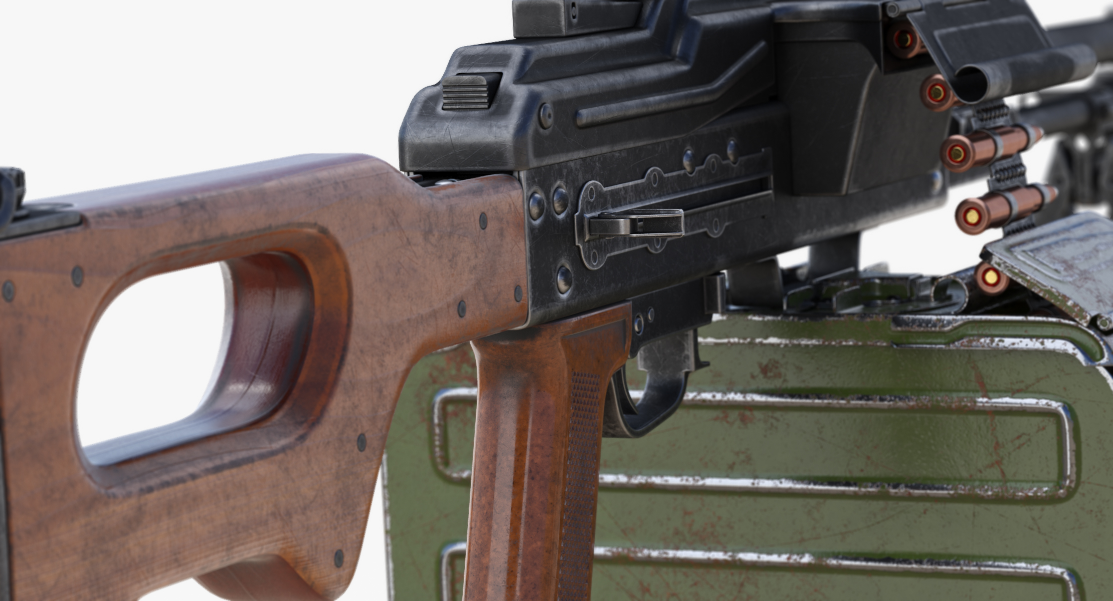 Pkm machine gun model - TurboSquid 1249319