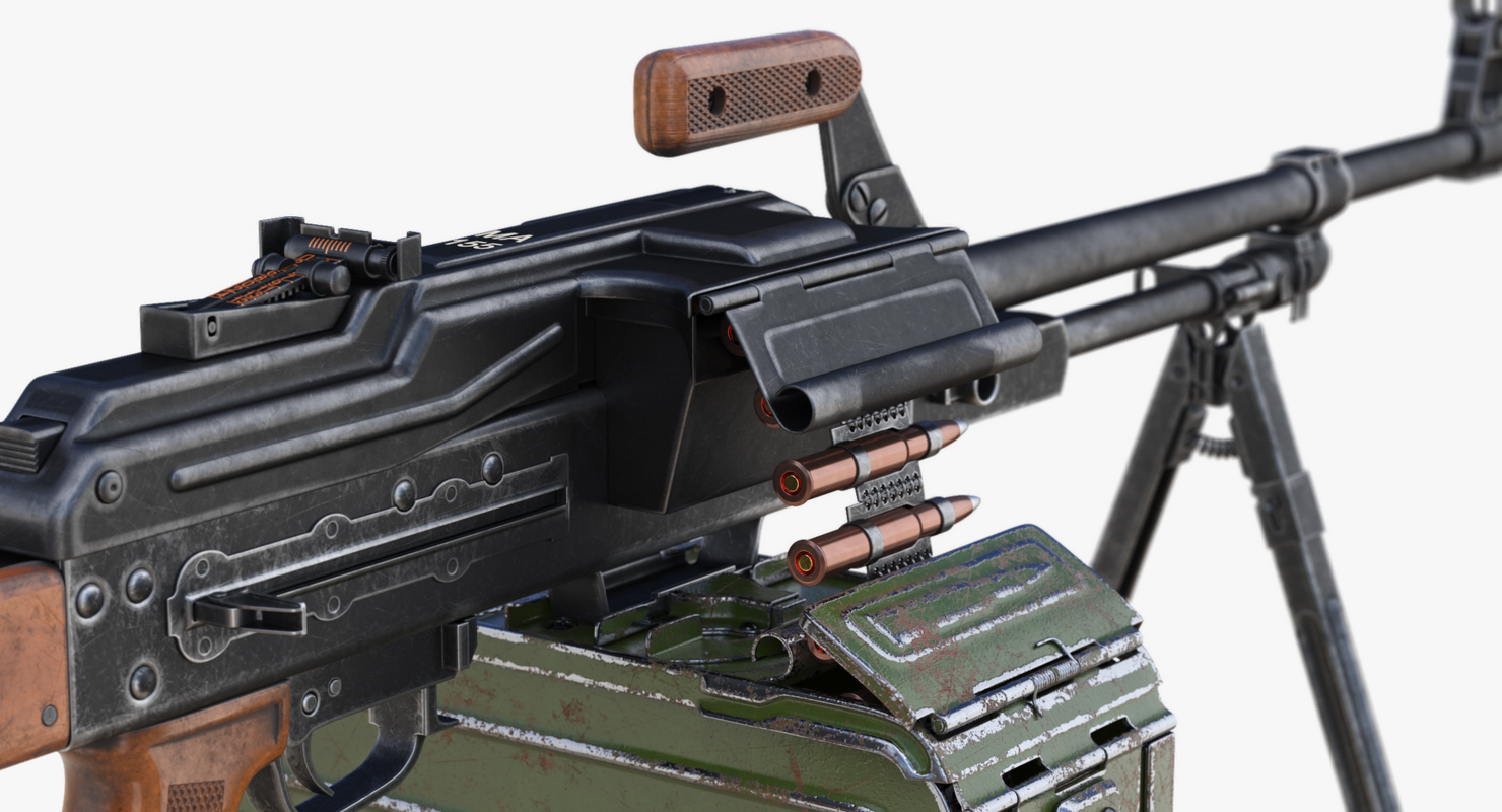 Pkm machine gun model - TurboSquid 1249319
