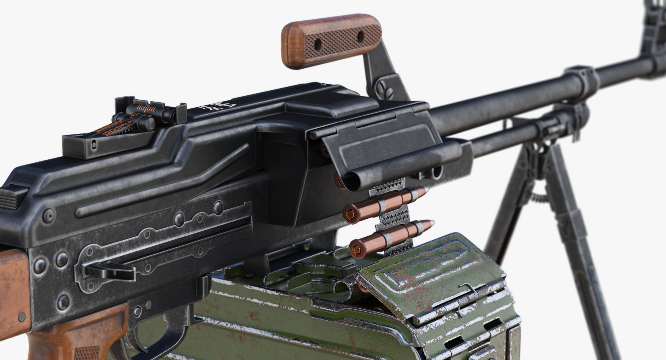 Pkm Machine Gun Model Turbosquid 1249319