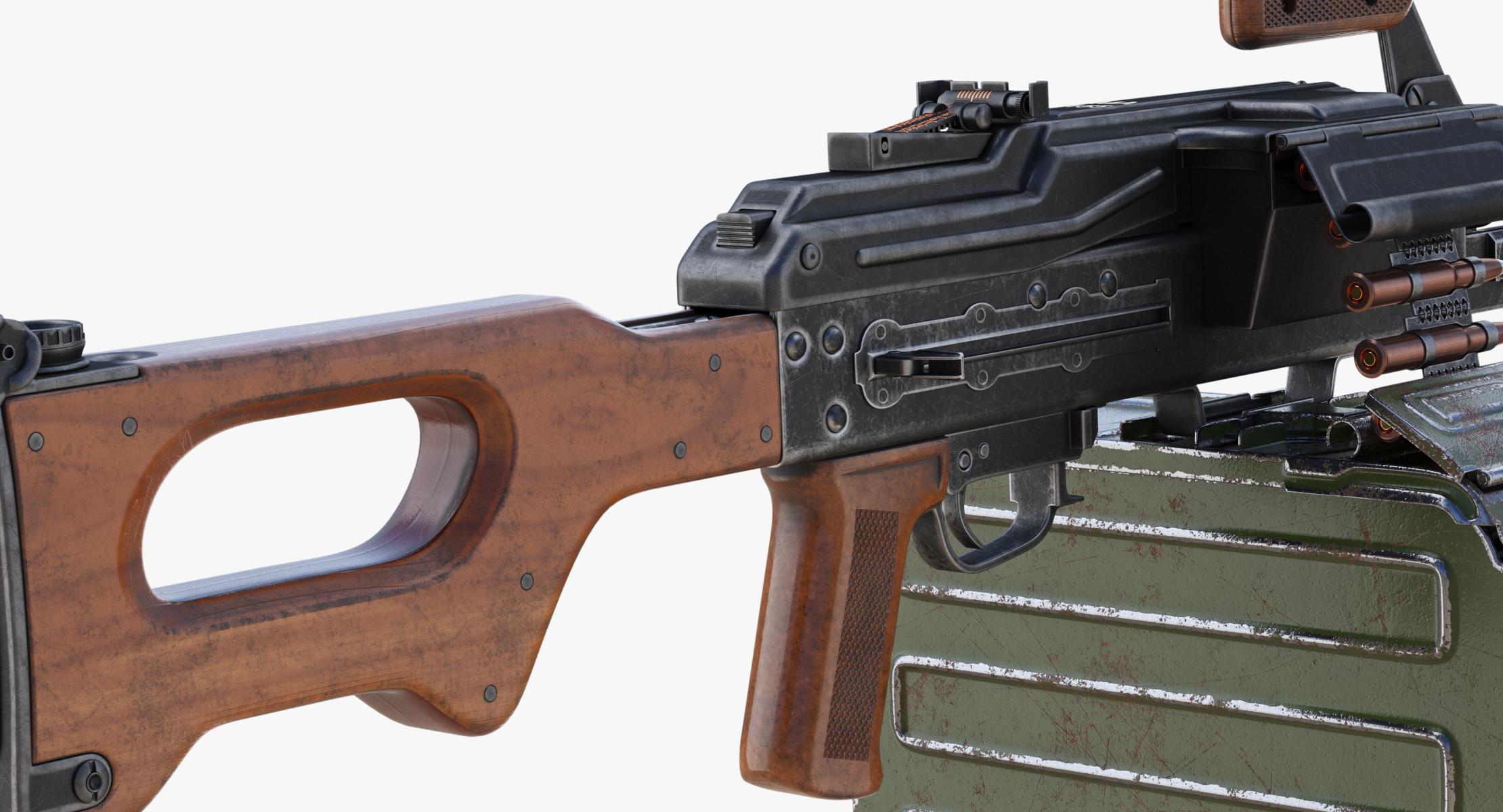 Pkm machine gun model - TurboSquid 1249319