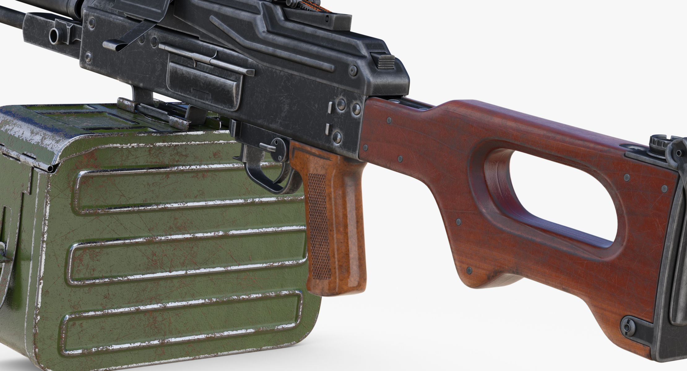 Pkm machine gun model - TurboSquid 1249319