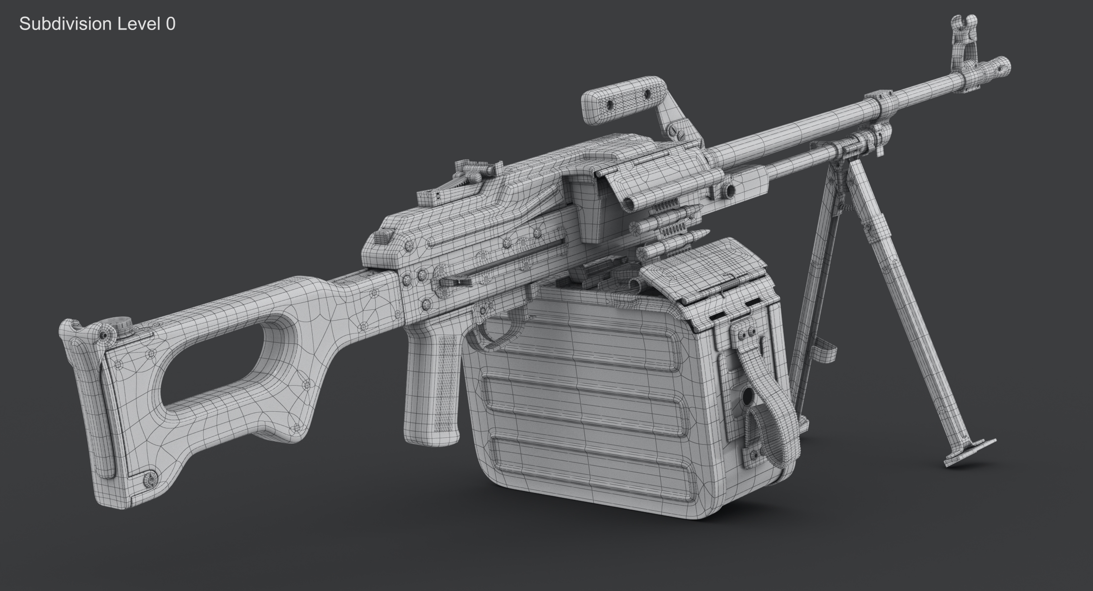 Pkm machine gun model - TurboSquid 1249319
