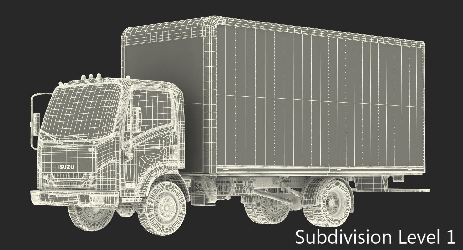 Box truck isuzu npr 3D model - TurboSquid 1249773