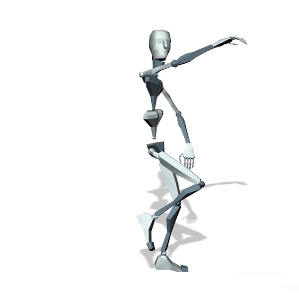 Motion Biovision moves biped skeleton