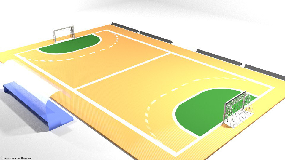 3D court handball model - TurboSquid 1250007