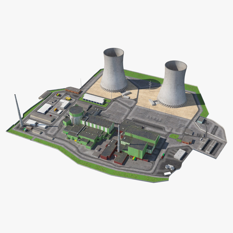 3D model nuclear power plant - TurboSquid 1250253