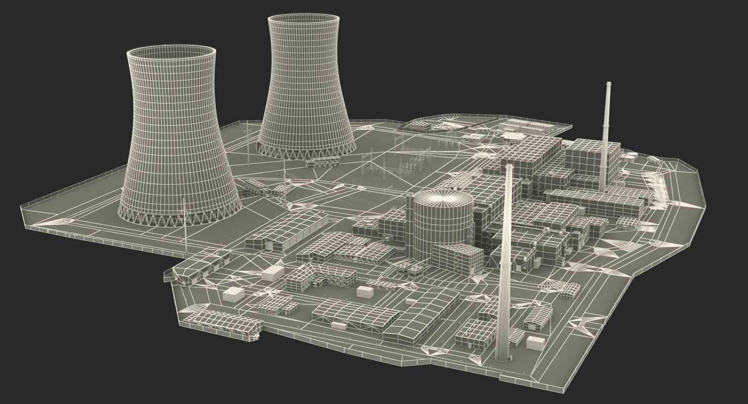 Usina nuclear Modelo 3D - TurboSquid 1250253