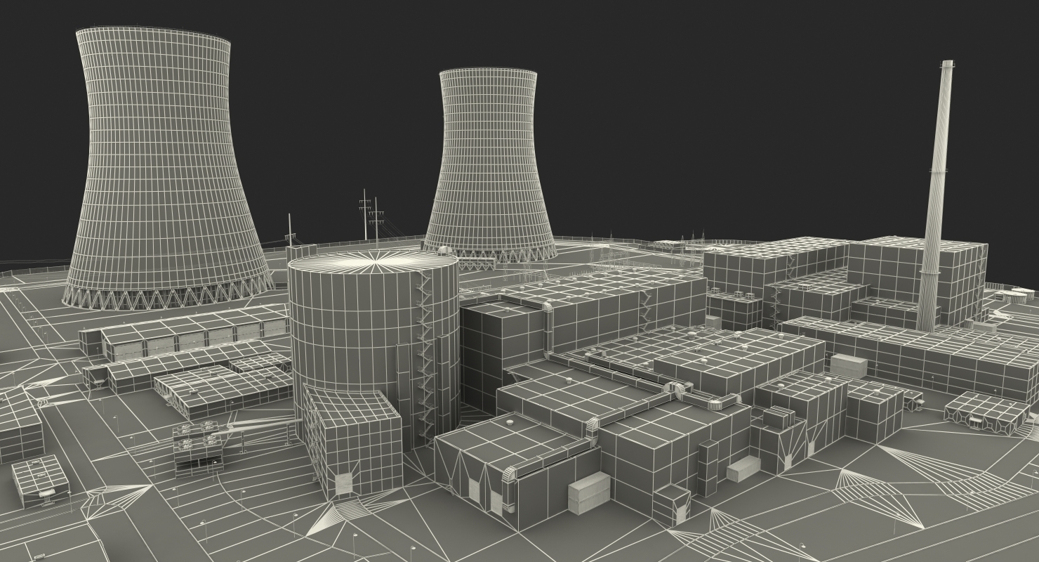 Usina nuclear Modelo 3D - TurboSquid 1250253