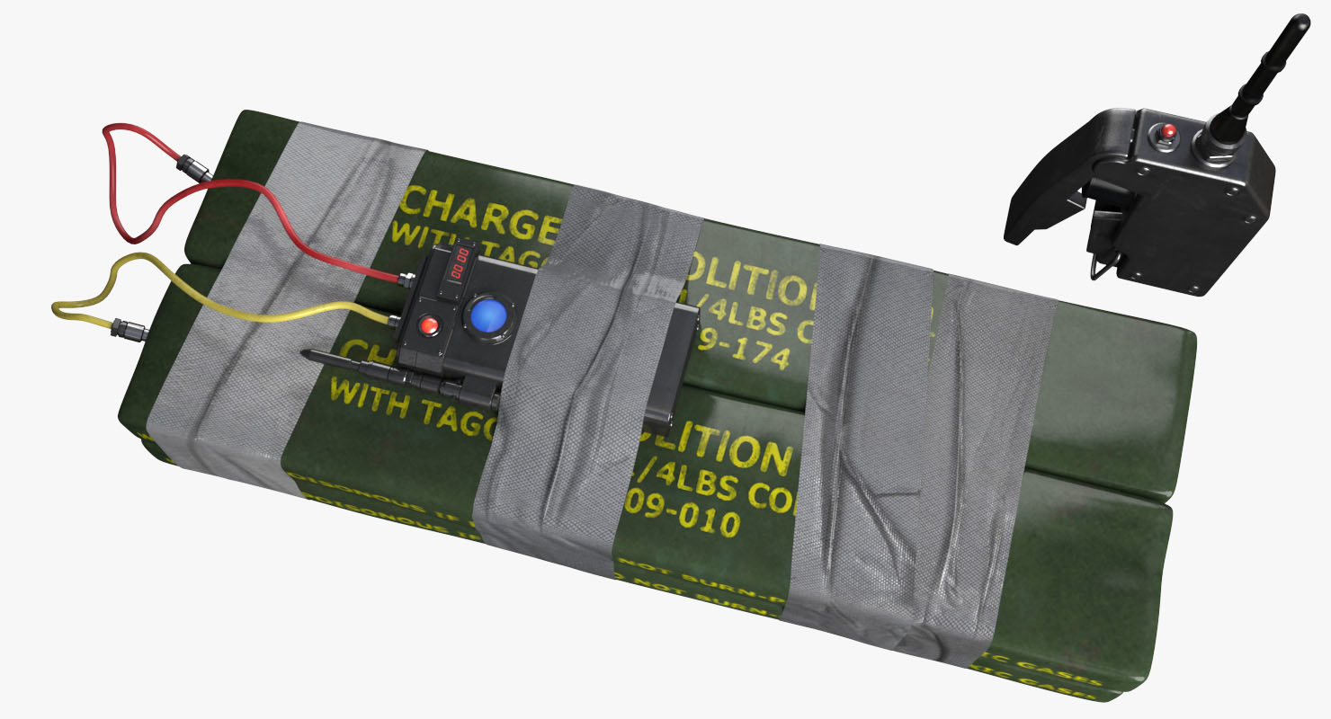 C4 plastic bomb remote 3D model - TurboSquid 1250016