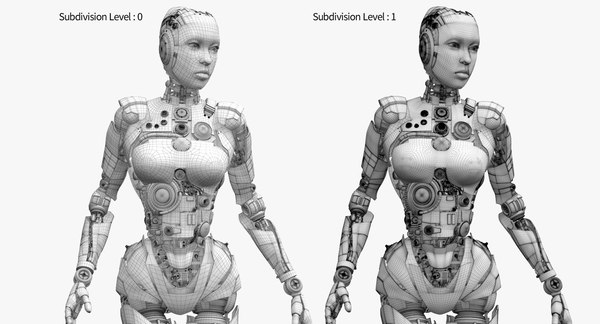 Female robot 3D - TurboSquid 1246090