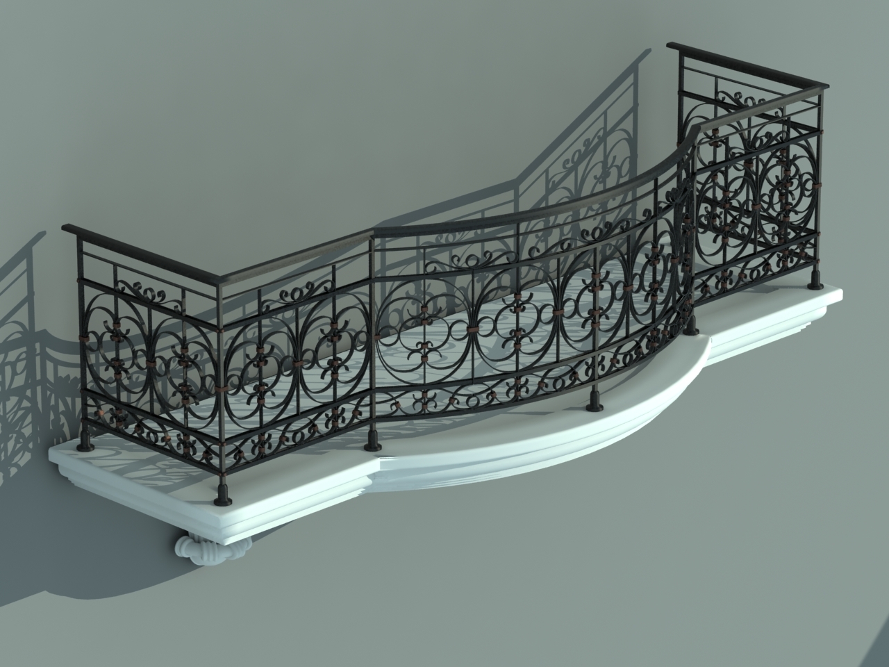 architectural balcony 3d model