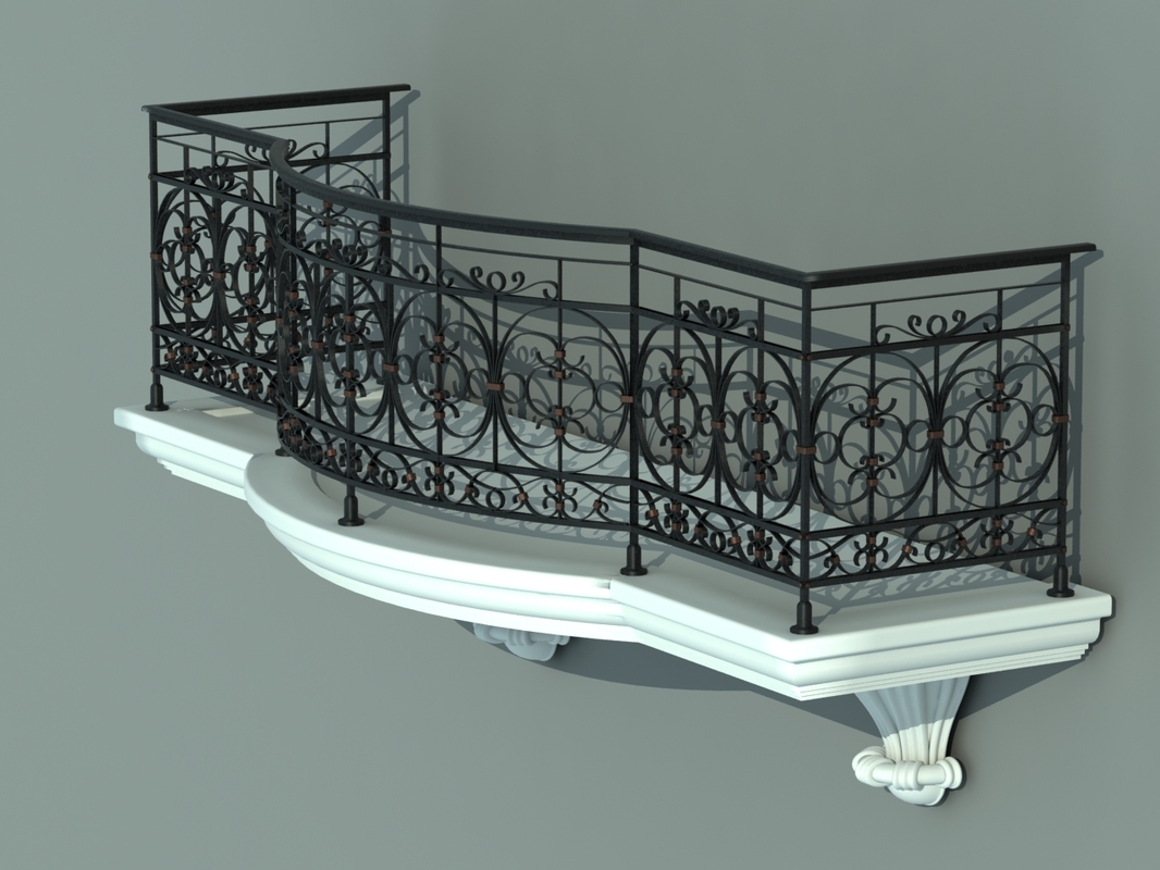 architectural balcony 3d model