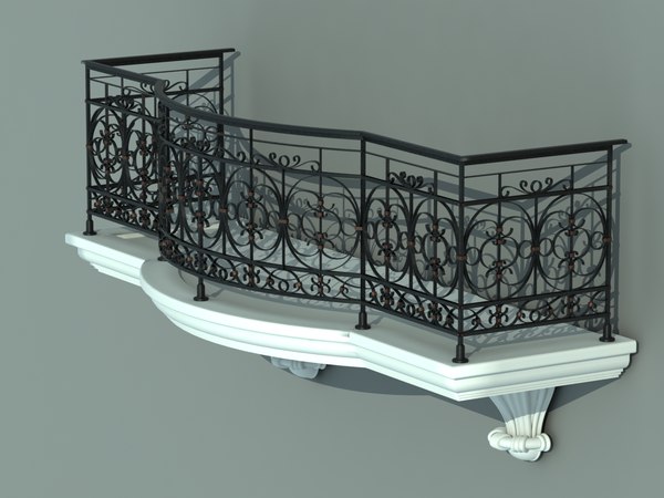 architectural balcony 3d model