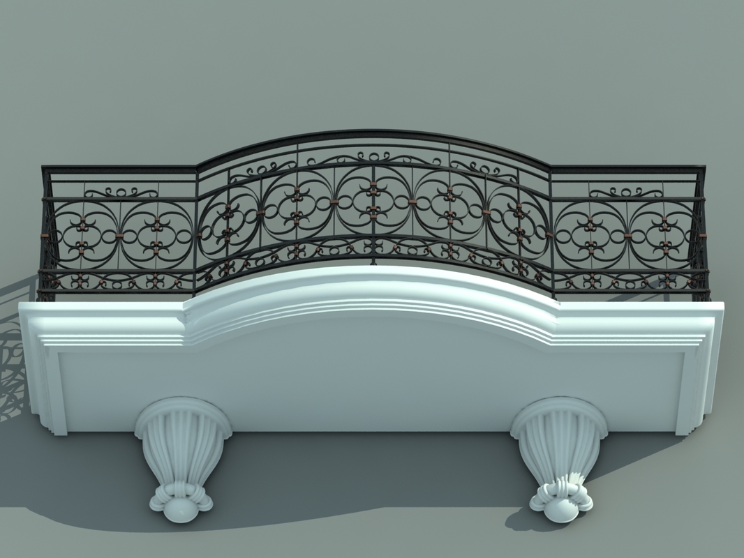 architectural balcony 3d model