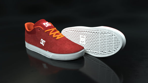 3D model dc shoe red - - TurboSquid 1250425