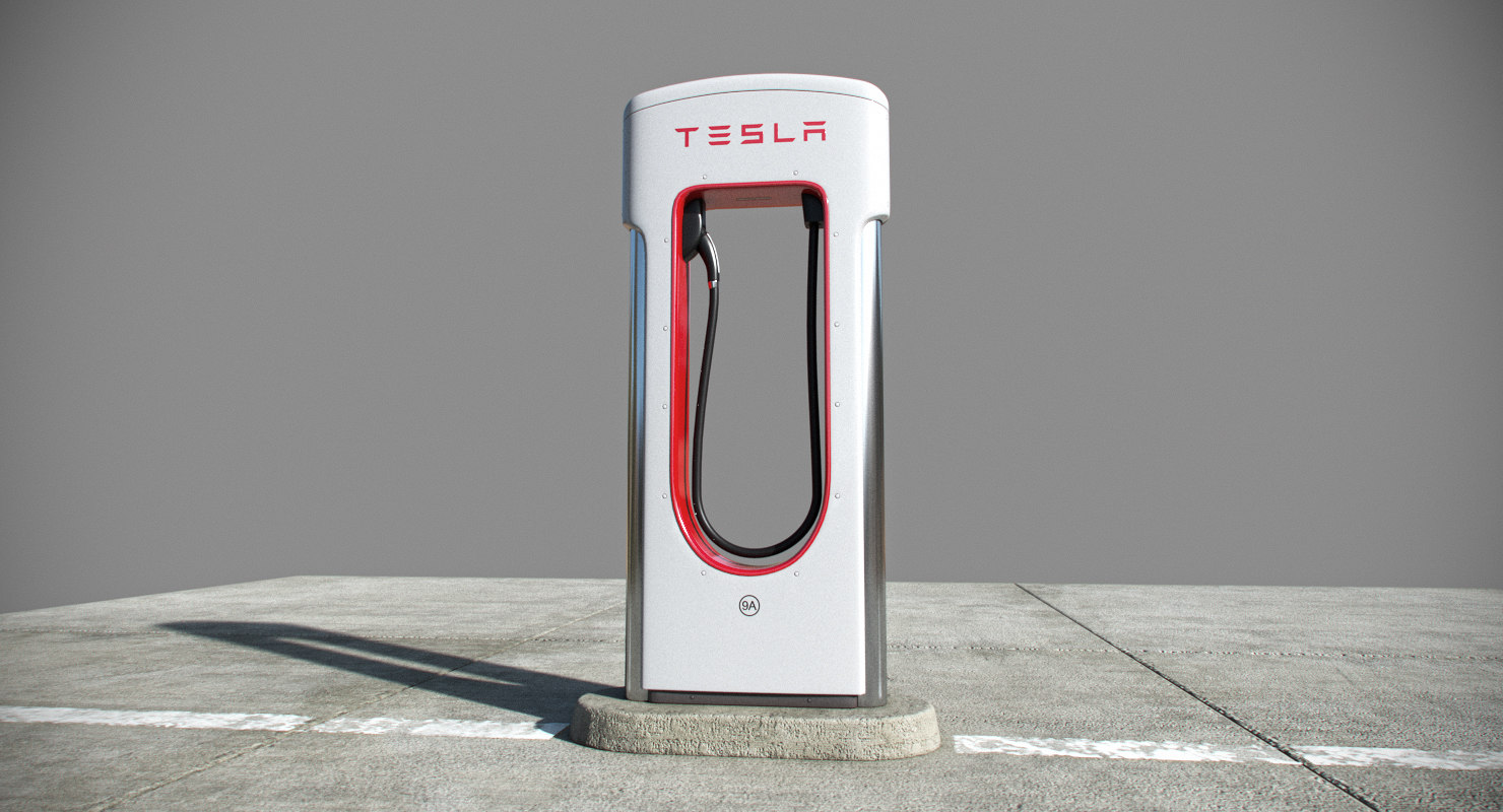 Tesla charger 3D model - TurboSquid 1247985
