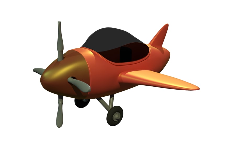 Plane cartoon 3D model - TurboSquid 1250645