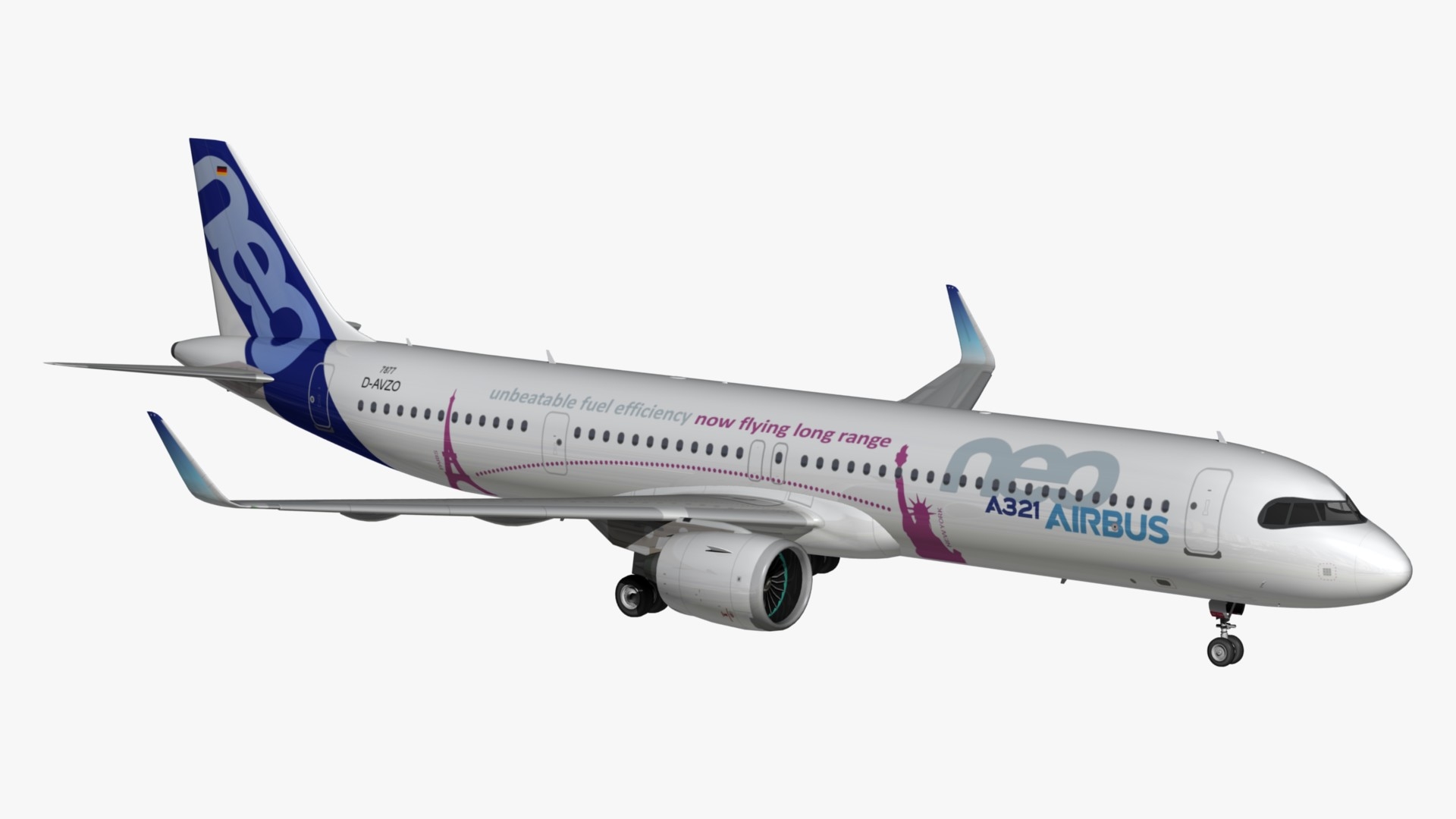 3D airbus a321lr neo - TurboSquid 1250962
