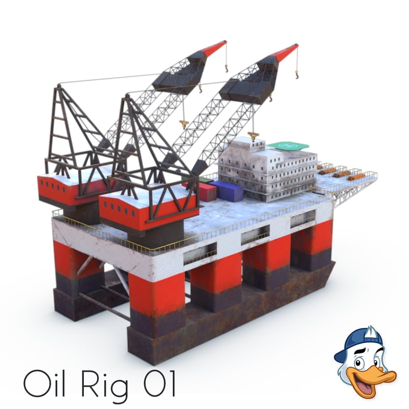 Oil rig 01 model - TurboSquid 1219985