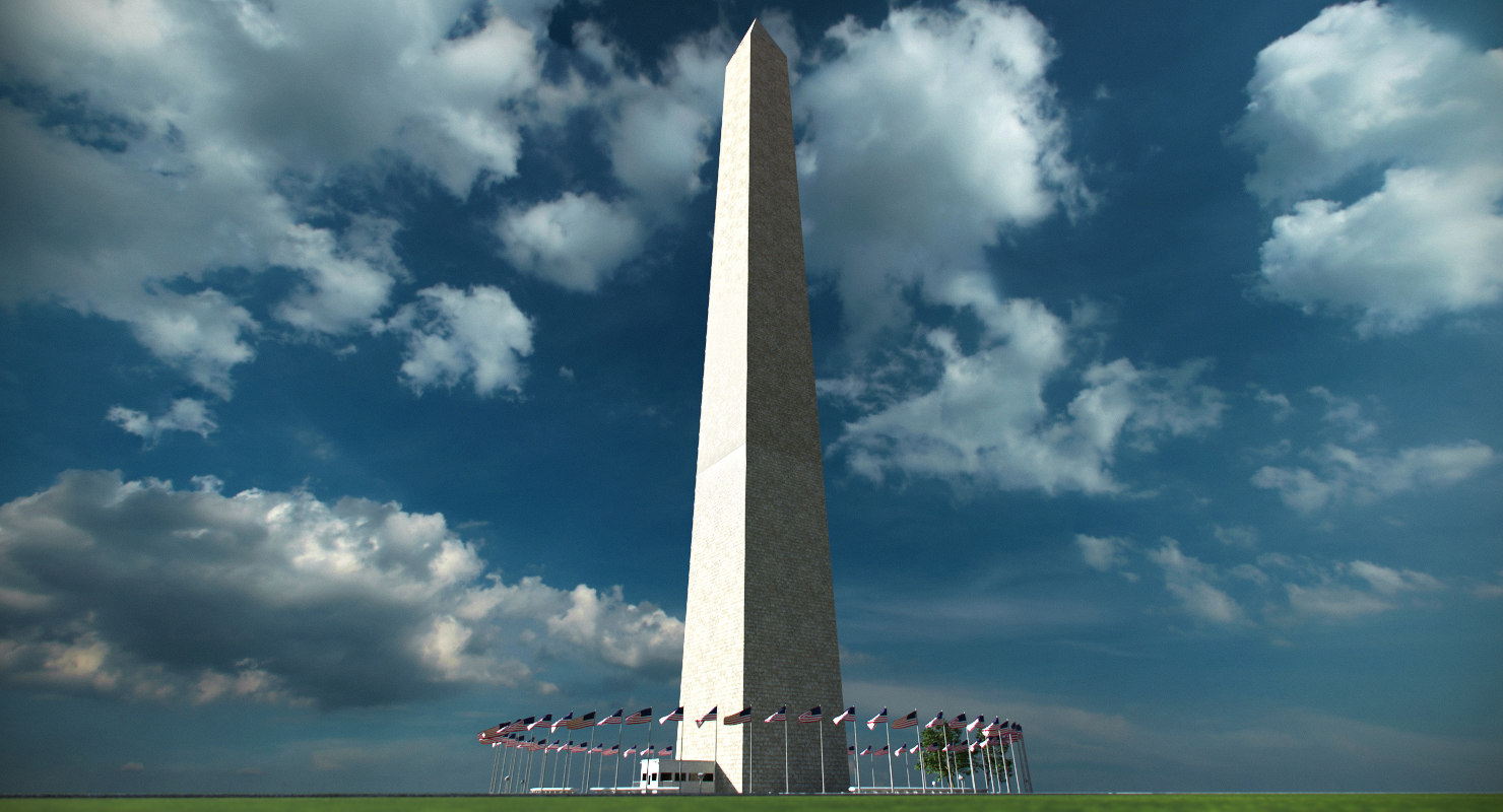 washington monument 3d max