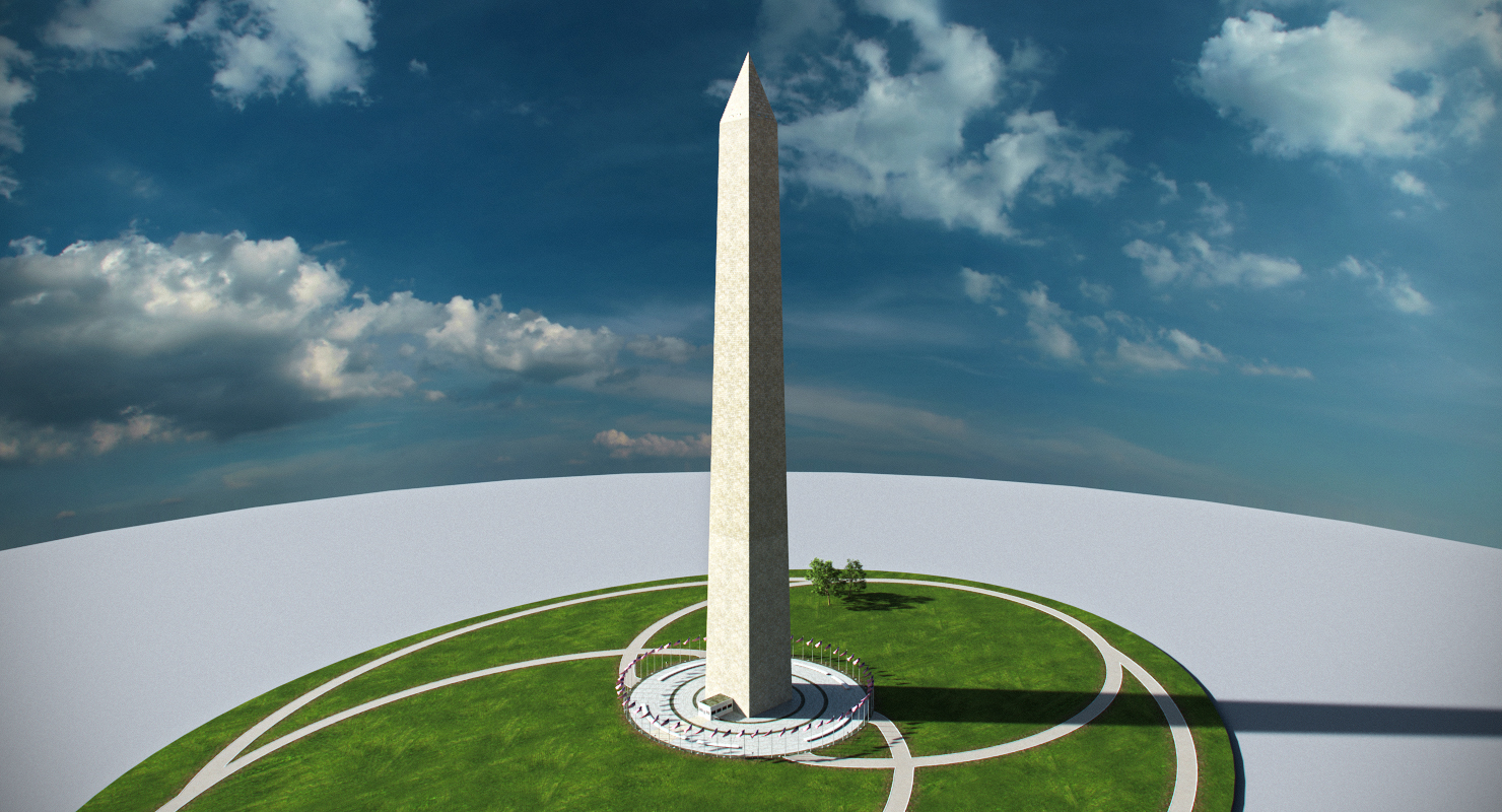 washington monument 3d max