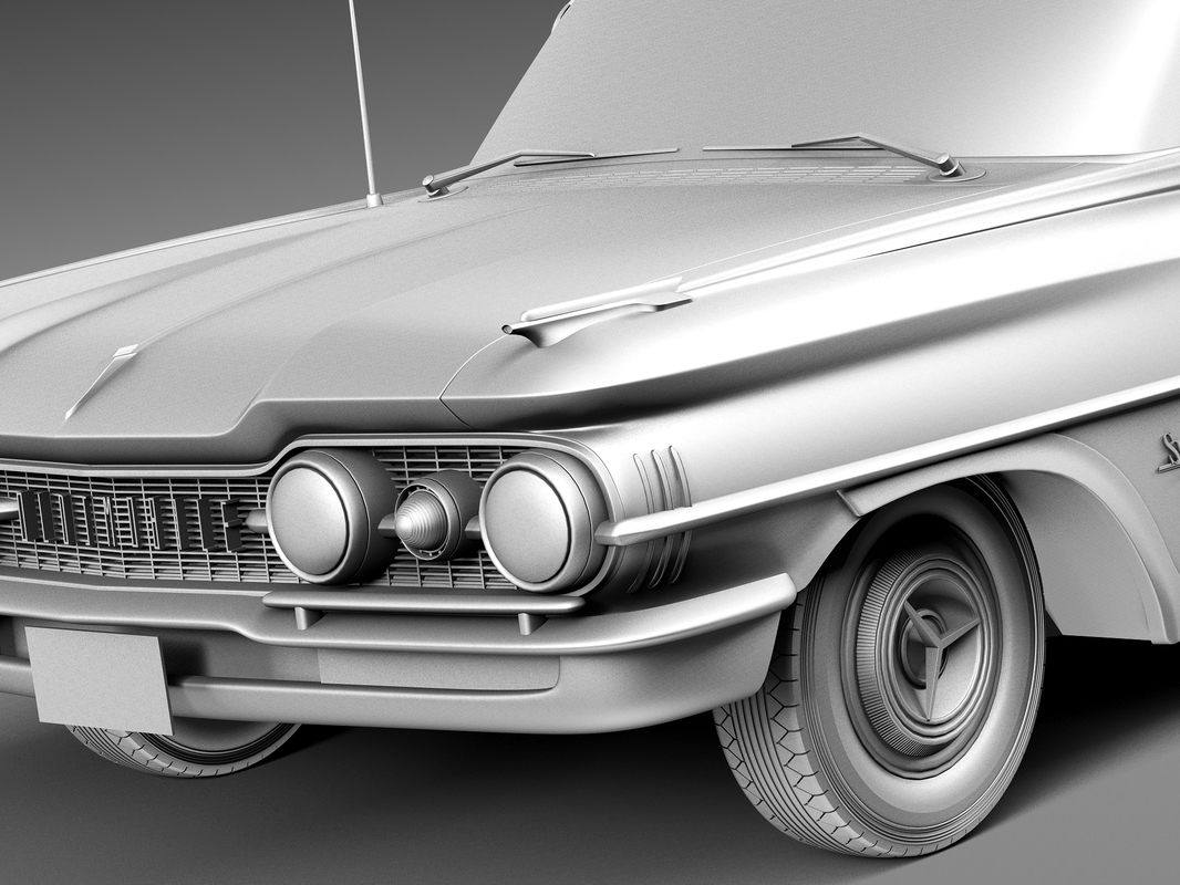 v8 antique luxury coupe 3d model