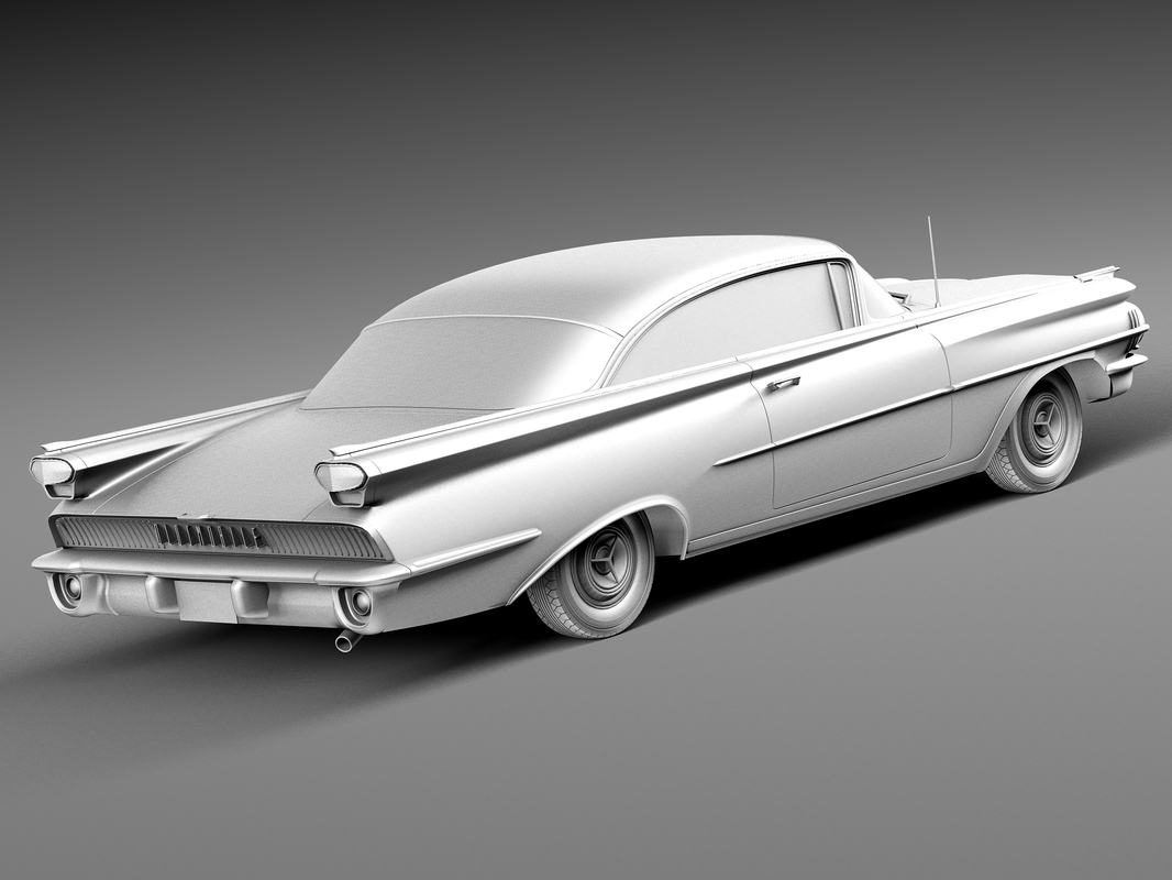 v8 antique luxury coupe 3d model