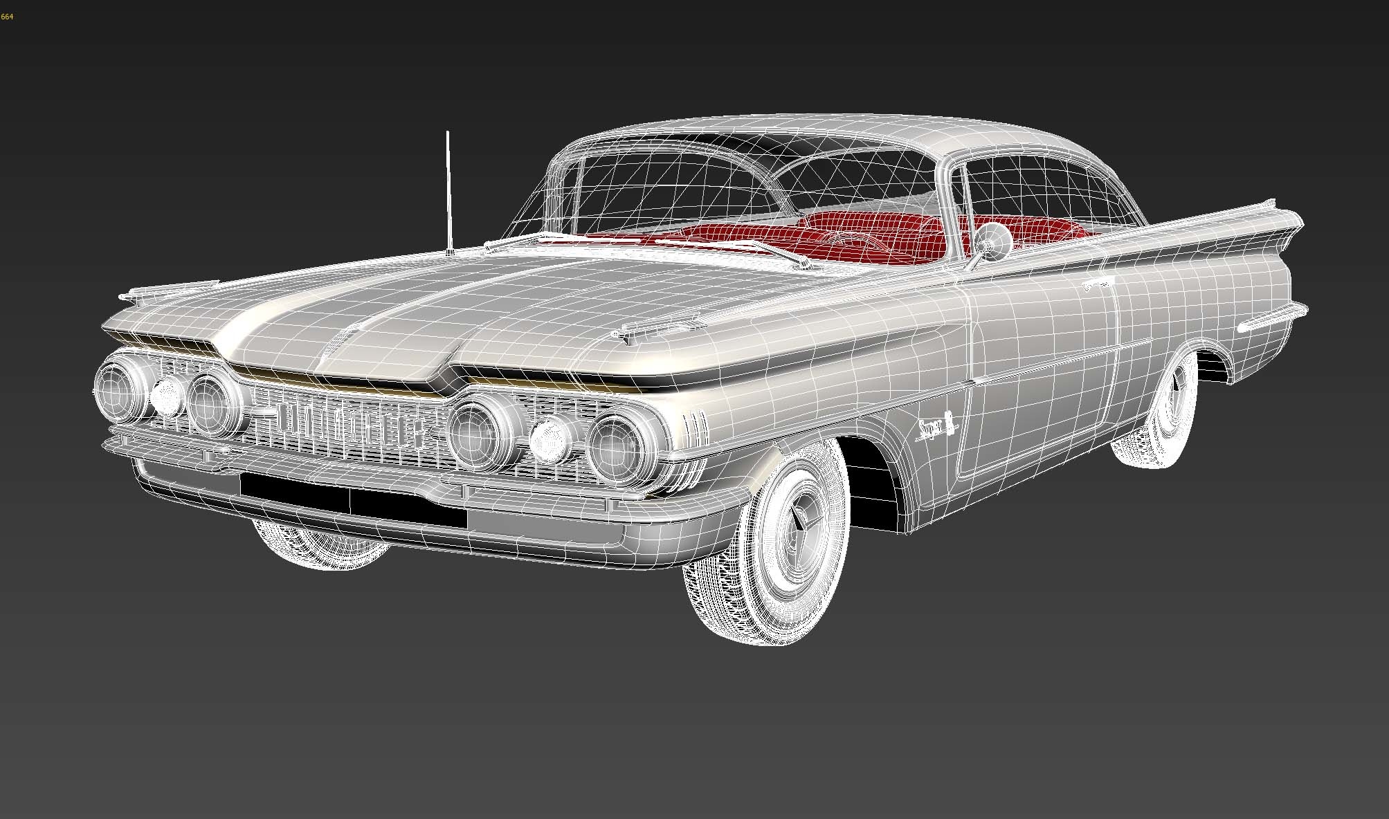 v8 antique luxury coupe 3d model