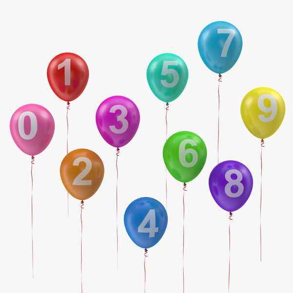 birthday number candles set c4d
