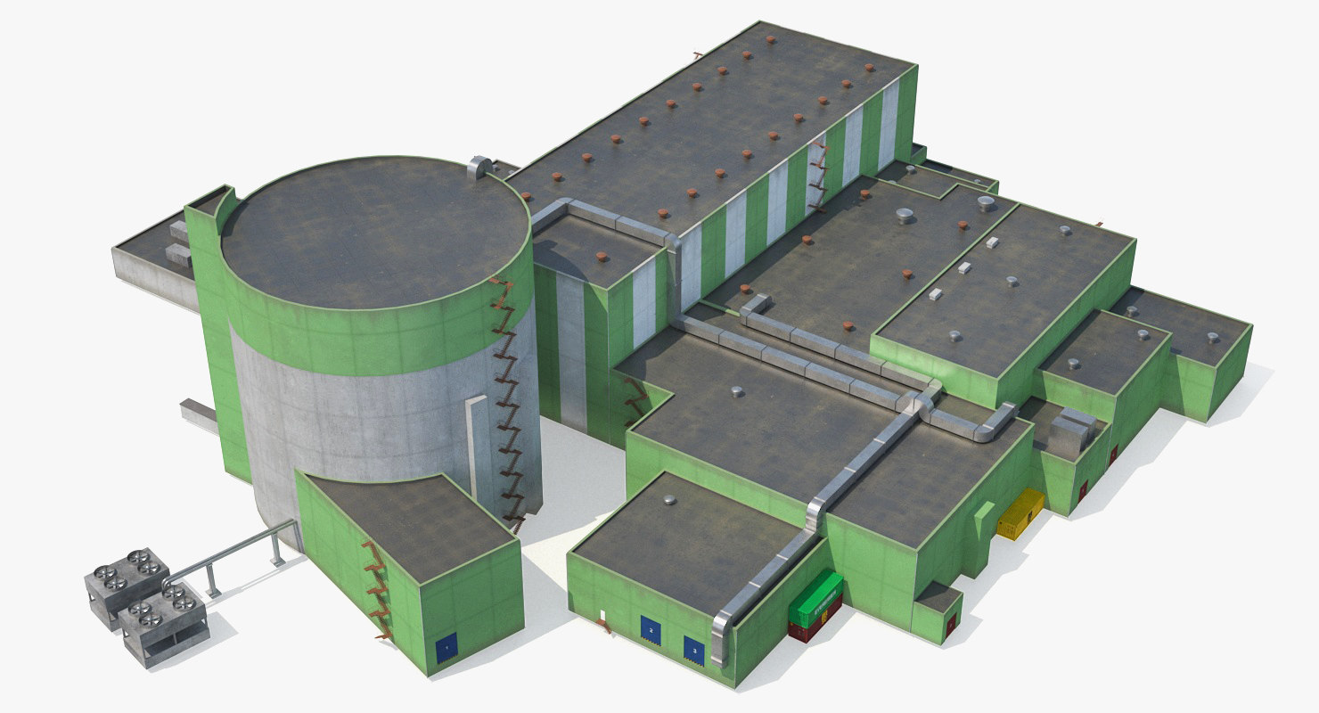 Nuclear power plant reactor 3D model - TurboSquid 1251957