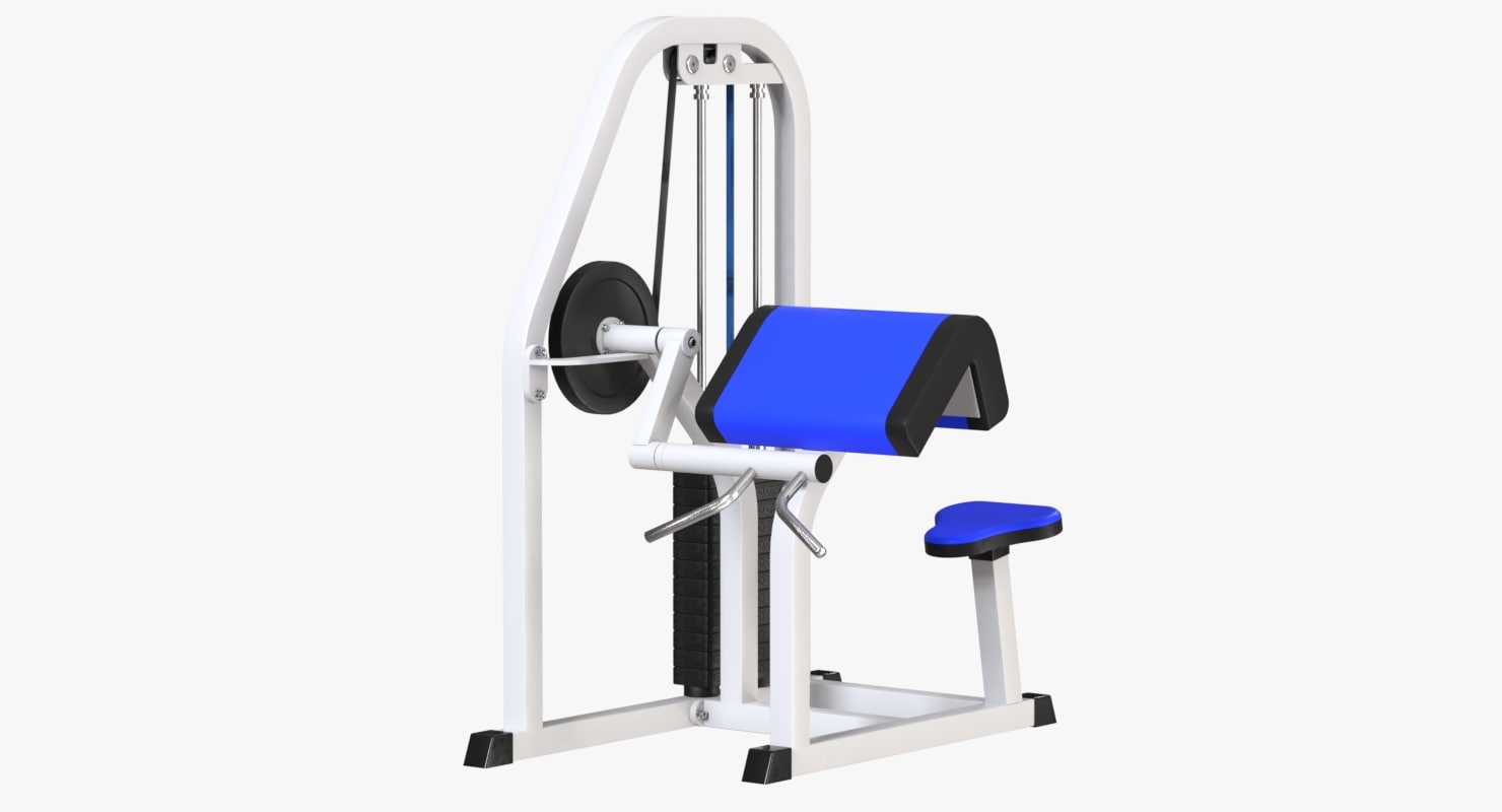 Bicep curl machine model - TurboSquid 1251858