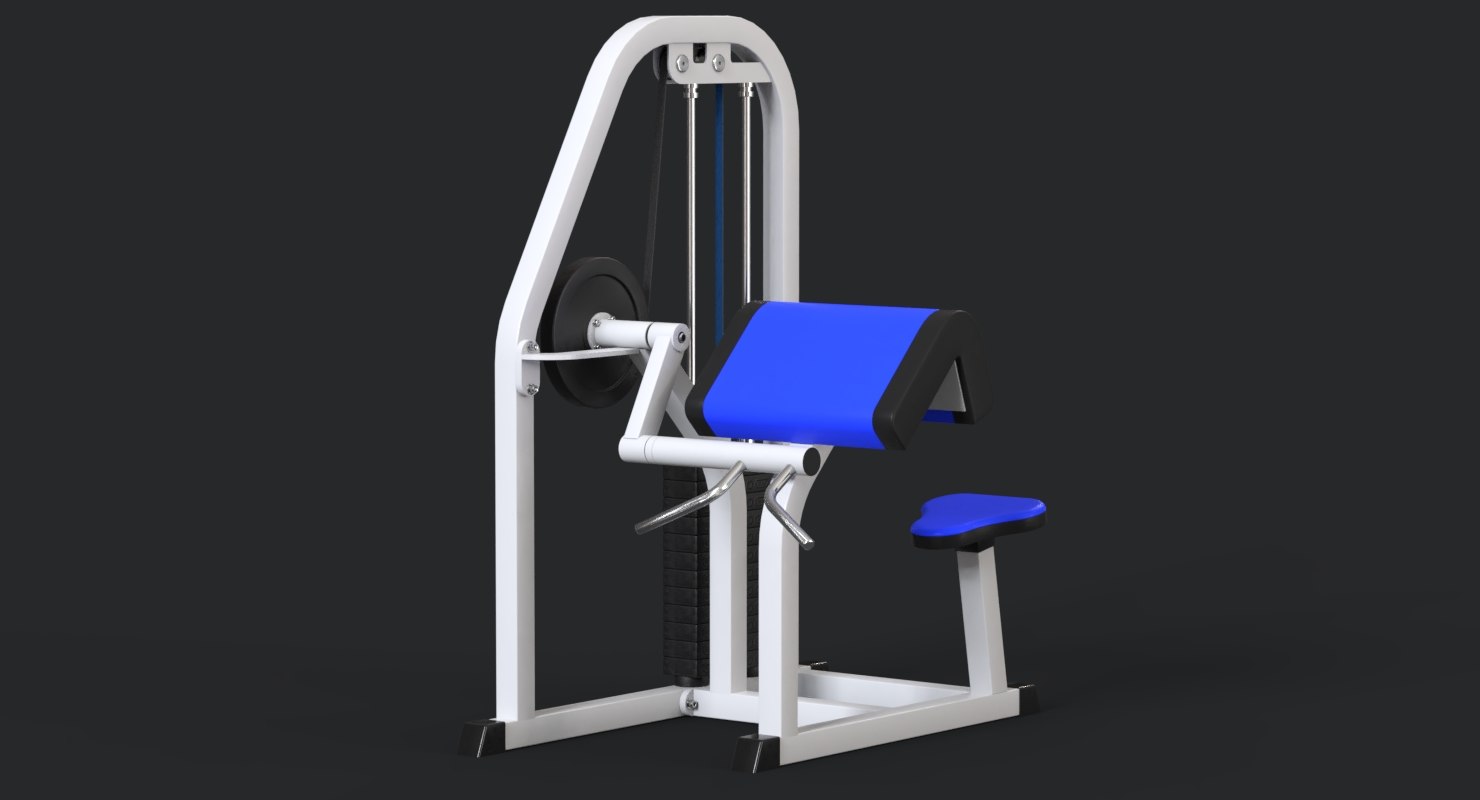 Bicep curl machine model - TurboSquid 1251858