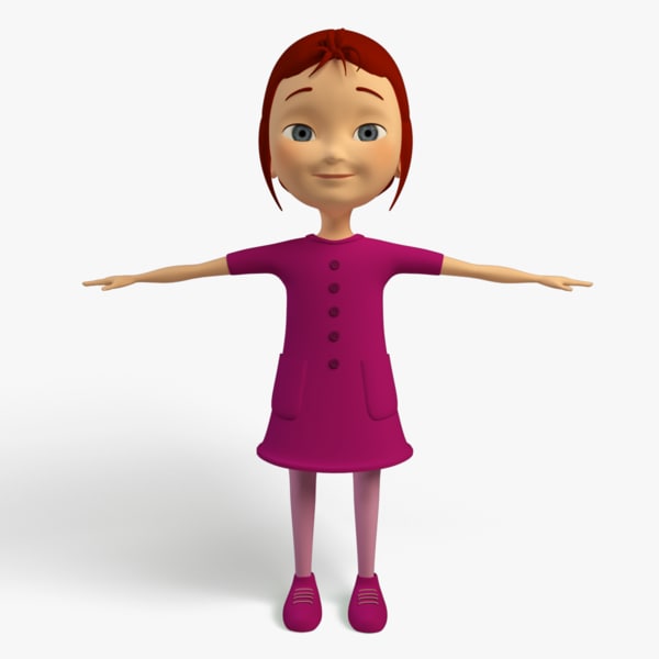 3D cartoon friends kids - - TurboSquid 1252049