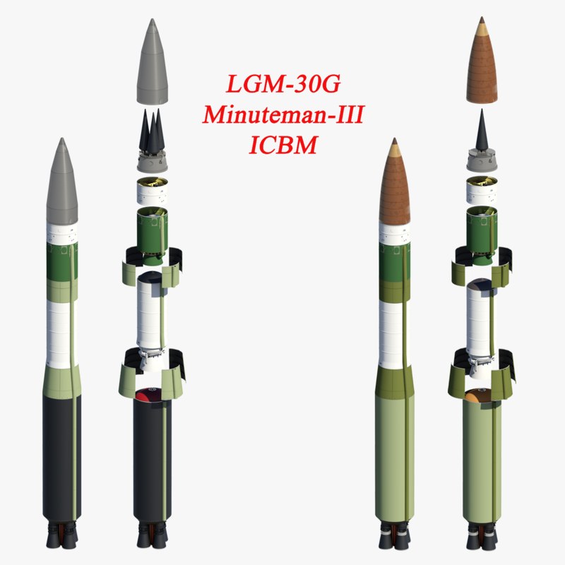 Intercontinental ballistic missile 3D model - TurboSquid 1252190