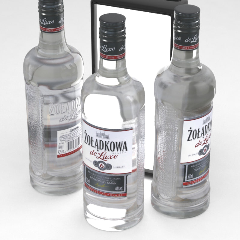 Vodka bottle 3D model - TurboSquid 1252397