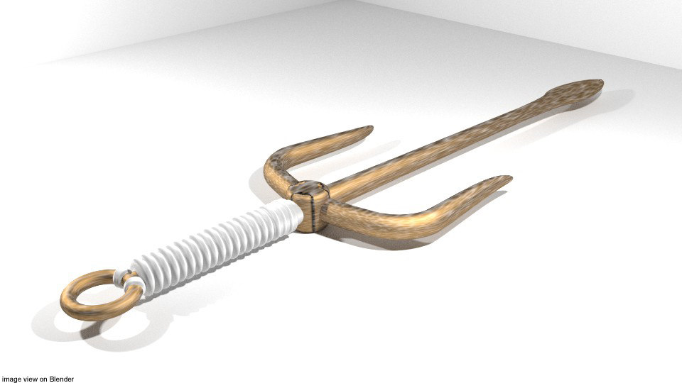 Handle short trident 3D model - TurboSquid 1252471