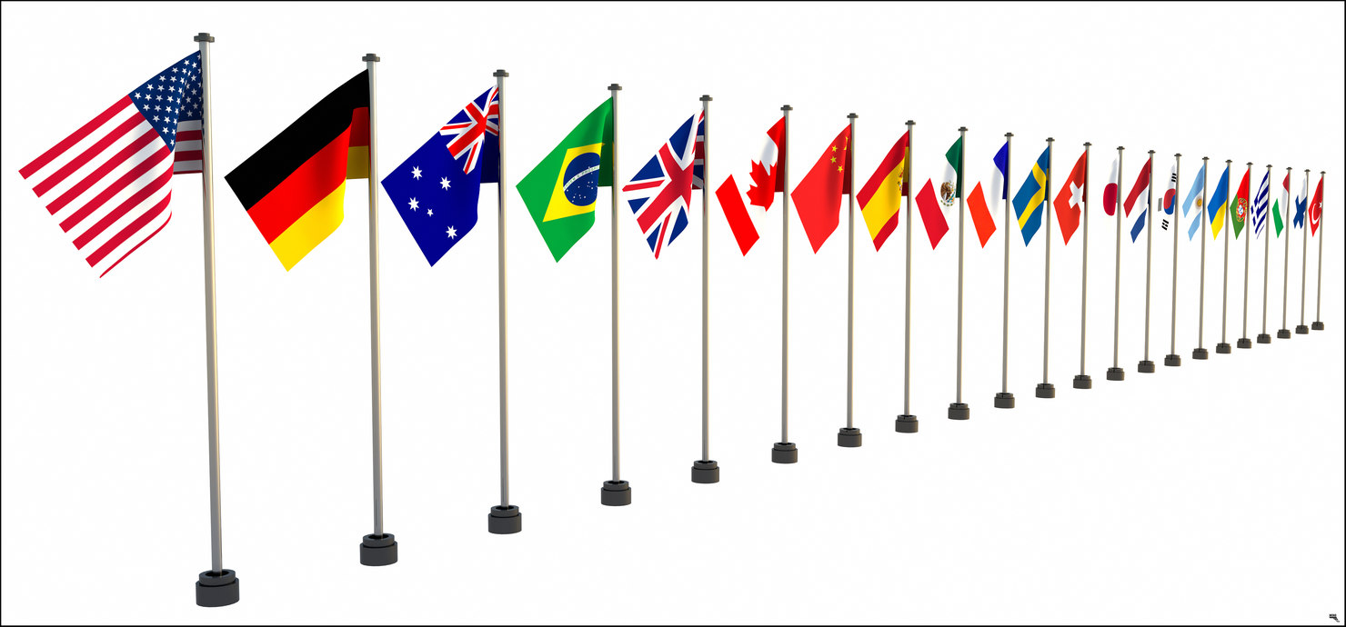 Flag countries 3D model - TurboSquid 1252568