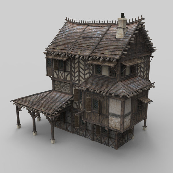 old medieval warehouse 3d obj