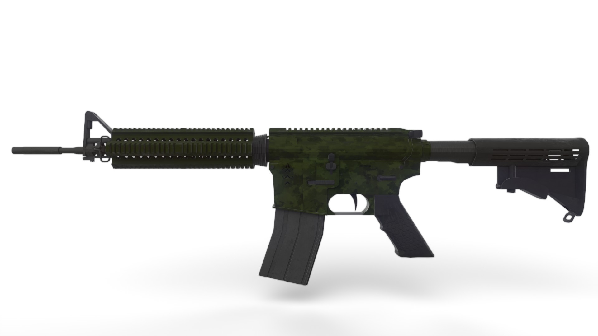 modelo 3d M4A1 Camuflaje Verde gratis - TurboSquid 1252620