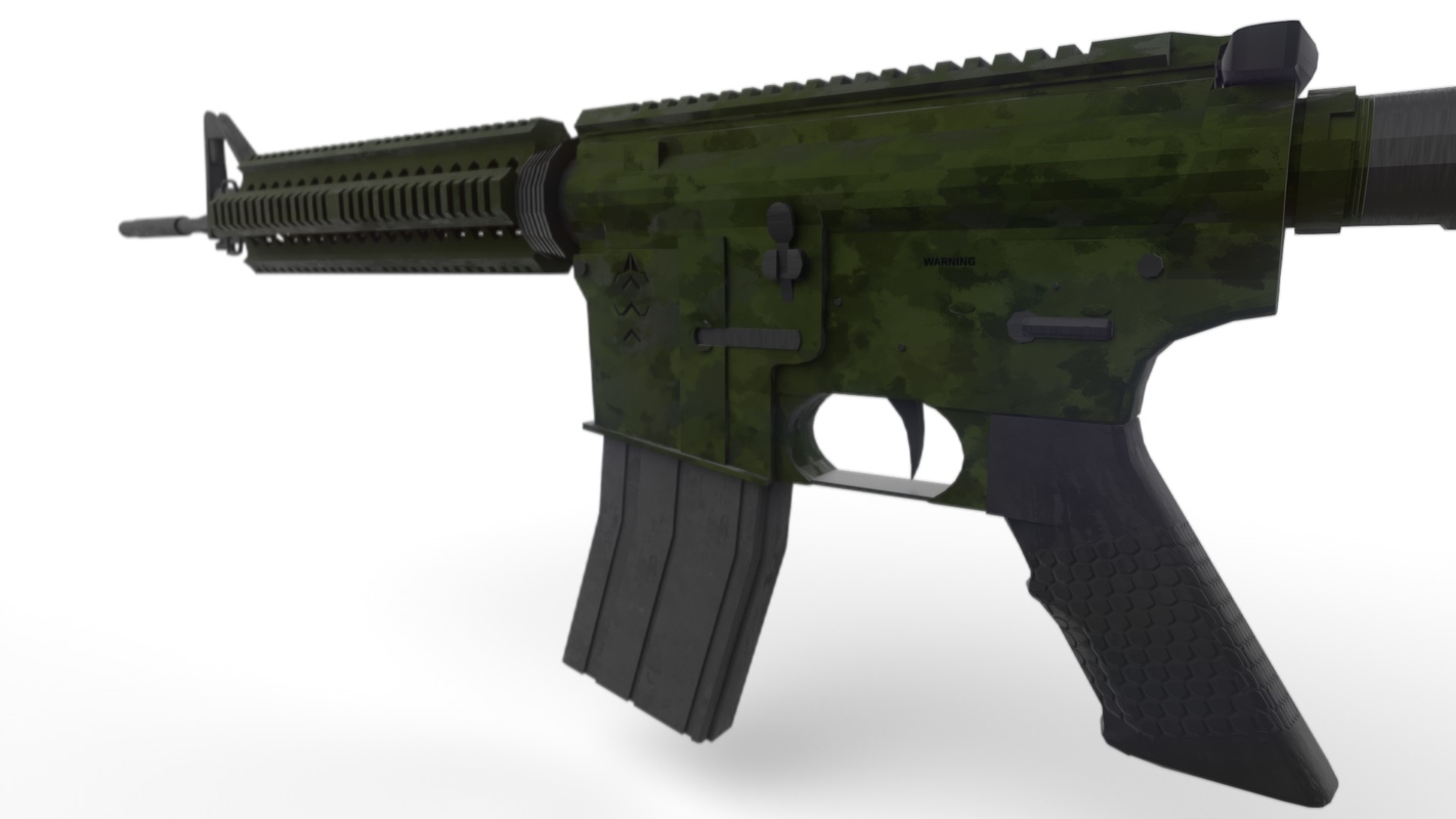 modelo 3d M4A1 Camuflaje Verde gratis - TurboSquid 1252620