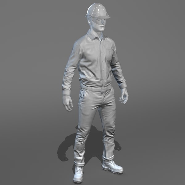 Worker engineer work 3D model - TurboSquid 1253079