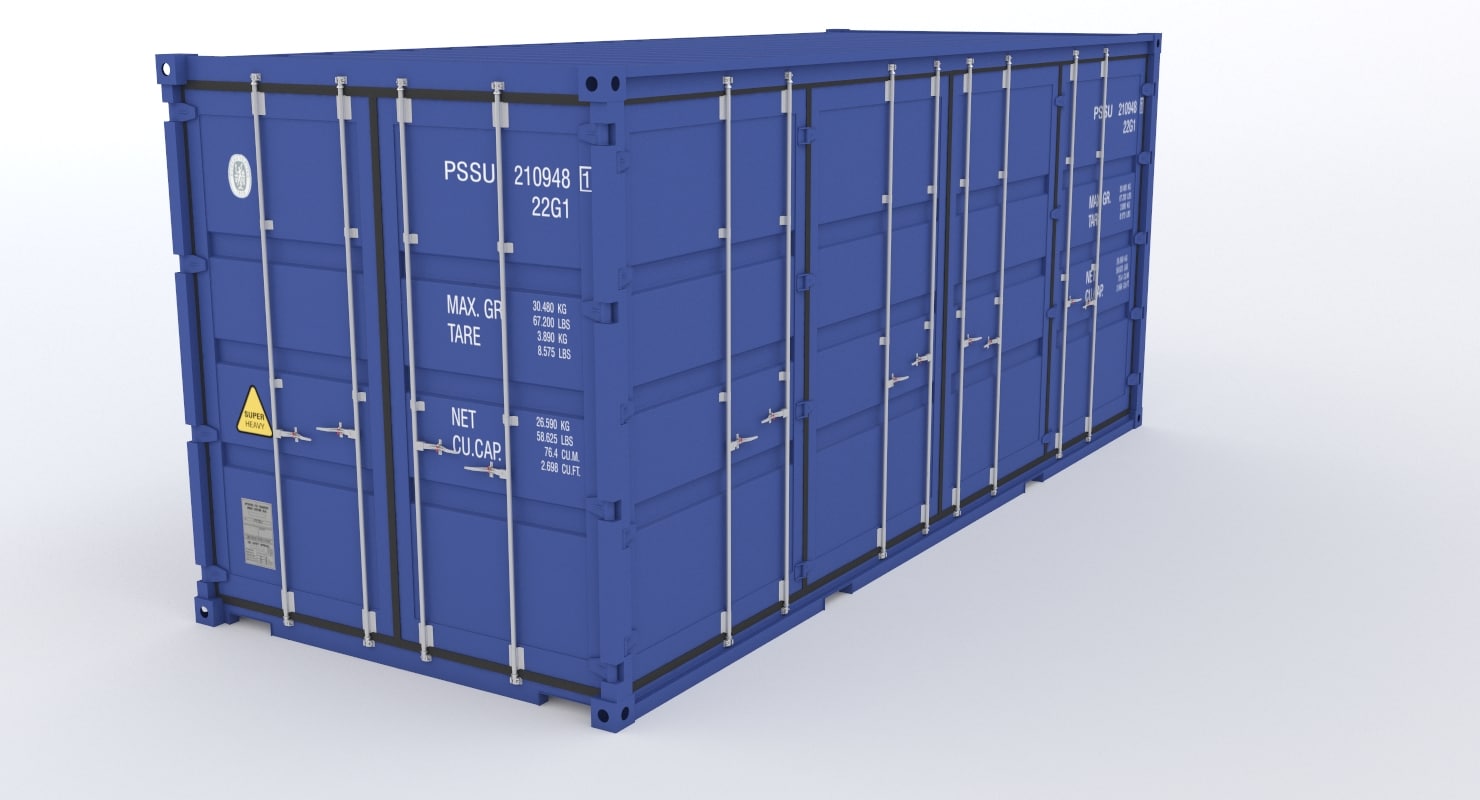 20ft industrial container door 3D model - TurboSquid 1253118