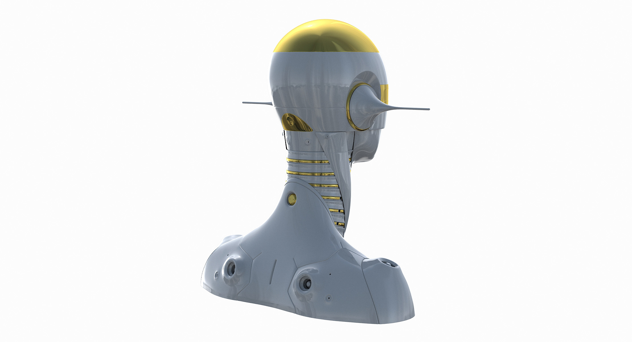 modelo 3d Cabeza de robot hembra A (plástico) - TurboSquid 1253363