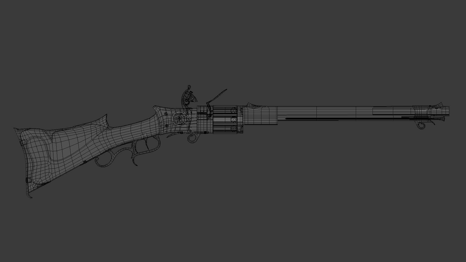Flintlock revolver rifle 3D model - TurboSquid 1253335