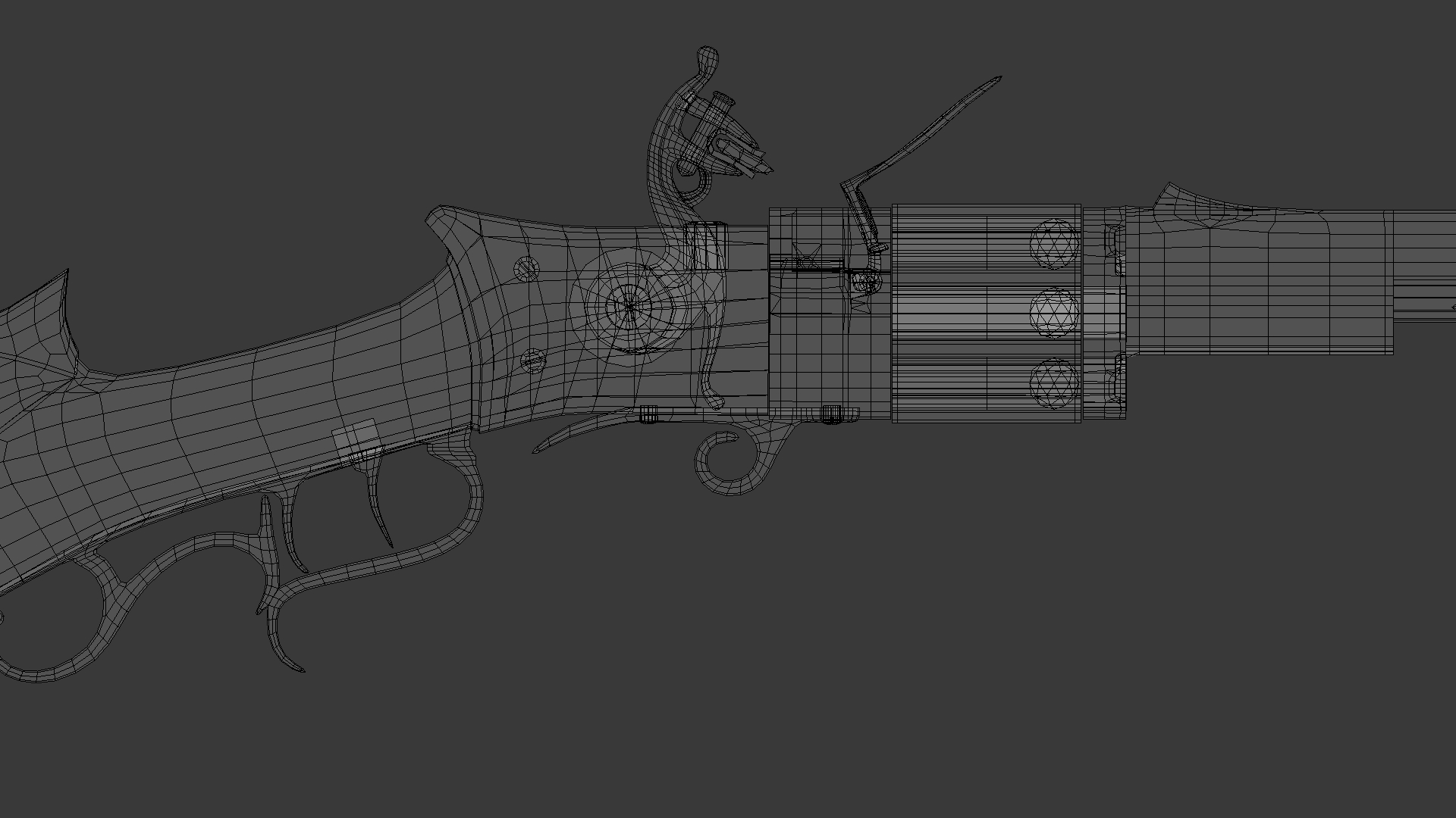 Flintlock revolver rifle 3D model - TurboSquid 1253335