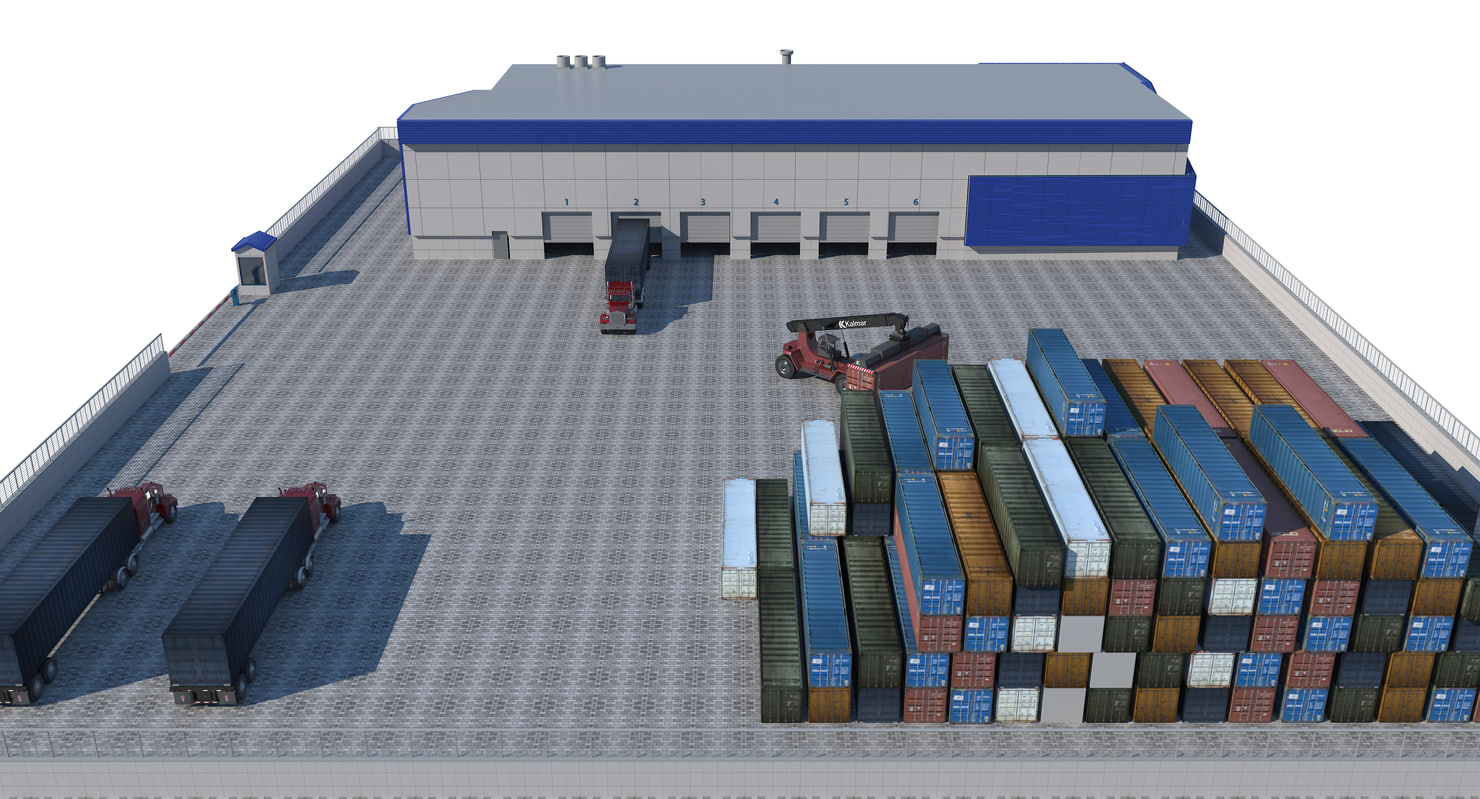 3D logistics building - TurboSquid 1253414