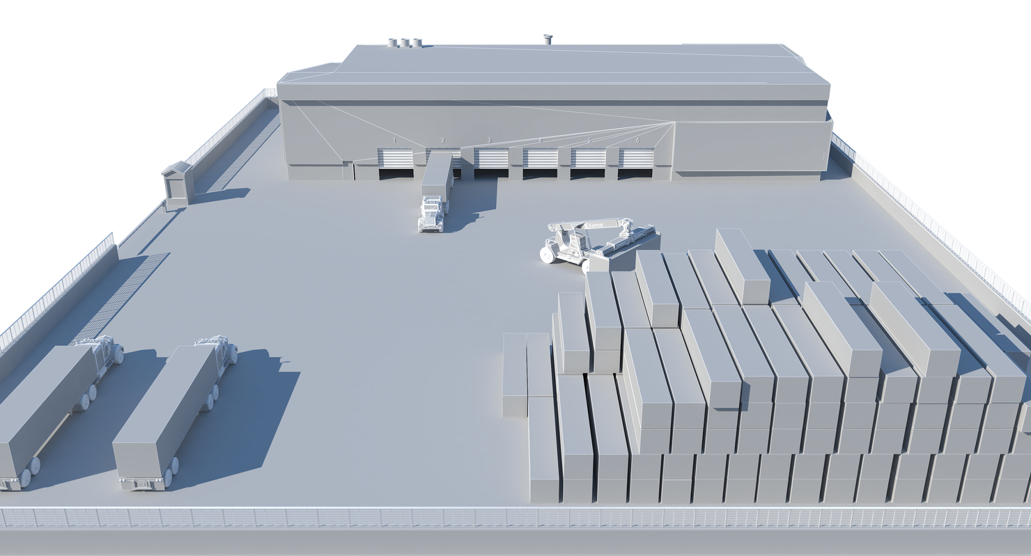 3D logistics building - TurboSquid 1253414