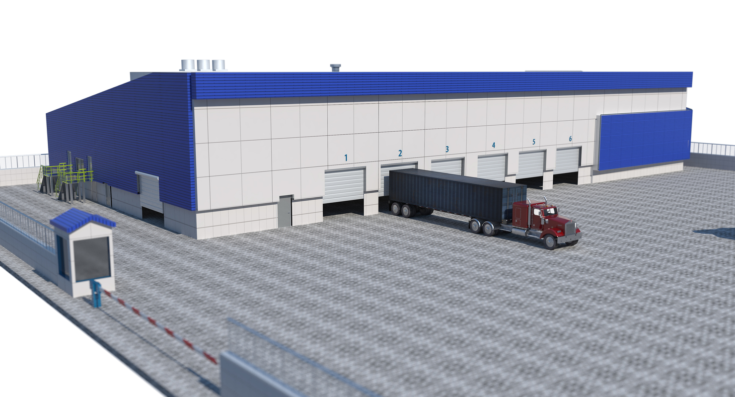 3D logistics building - TurboSquid 1253414