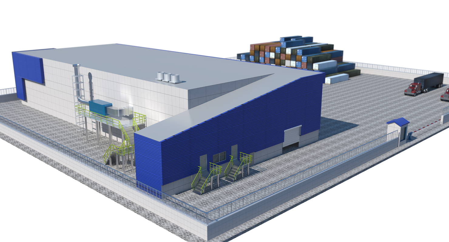 3D logistics building - TurboSquid 1253414