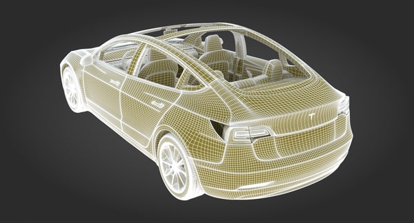 3D tesla 3 modeled s - TurboSquid 1253496
